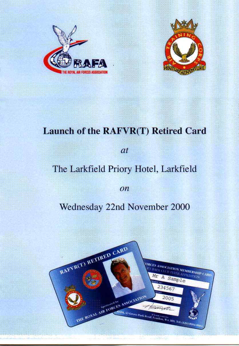 RAFVR(T) Card – Aylesford and Malling Royal Air Forces Association